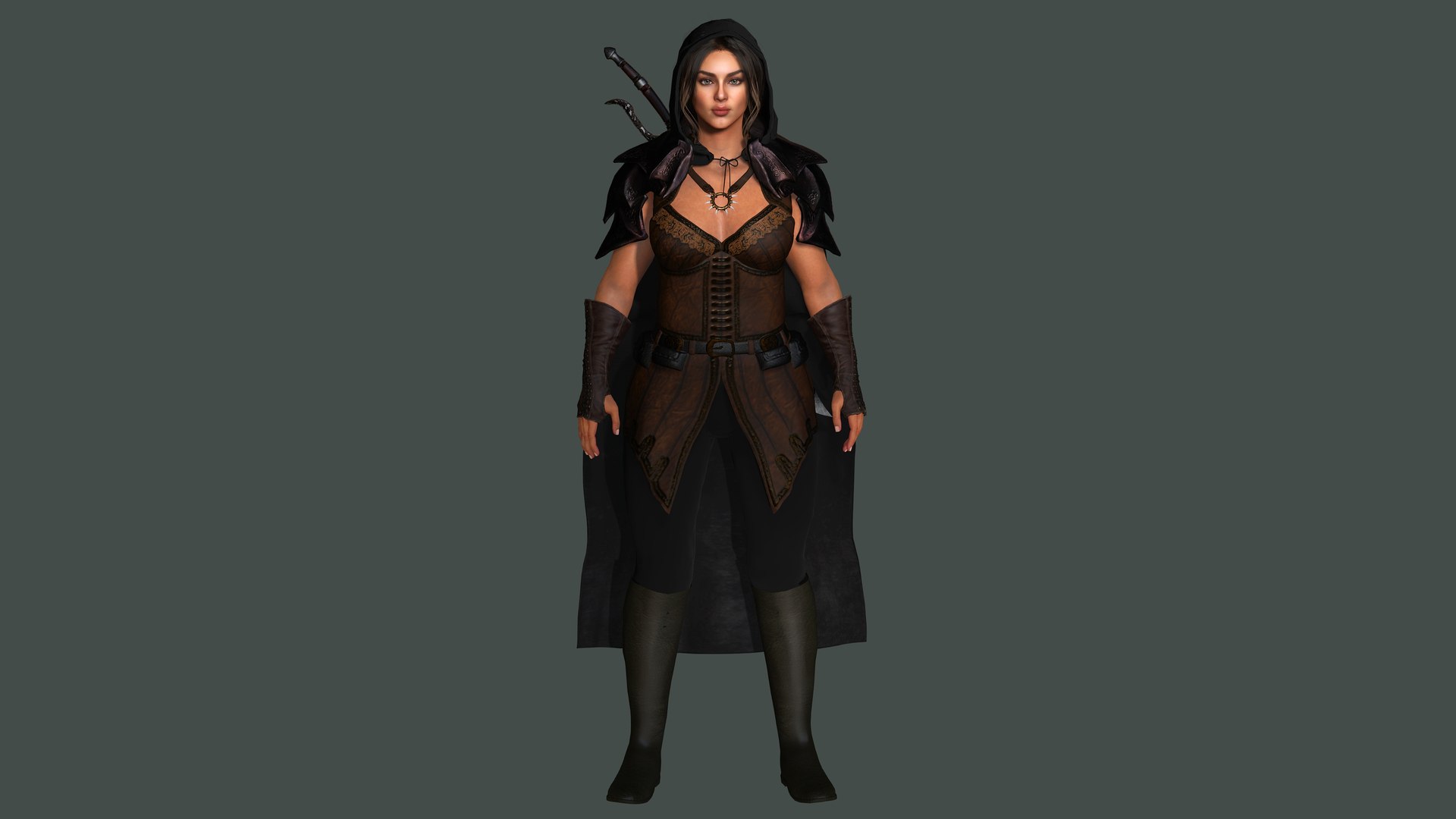 3D AAA 3D REALISTIC CHARACTER - FANTASY FEMALE WARRIOR Or FIGHTER Model ...
