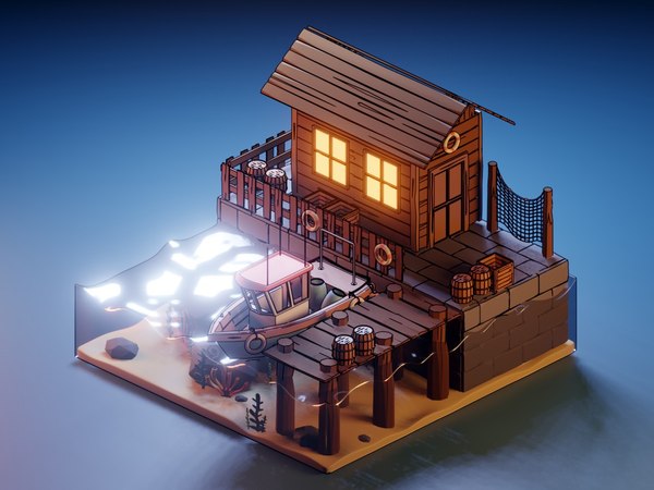 3D model isometric dock - TurboSquid 1602950