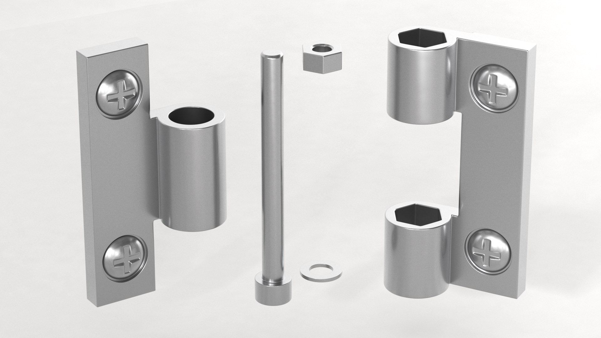 3D Basic Metal Hinge Model - TurboSquid 2106649