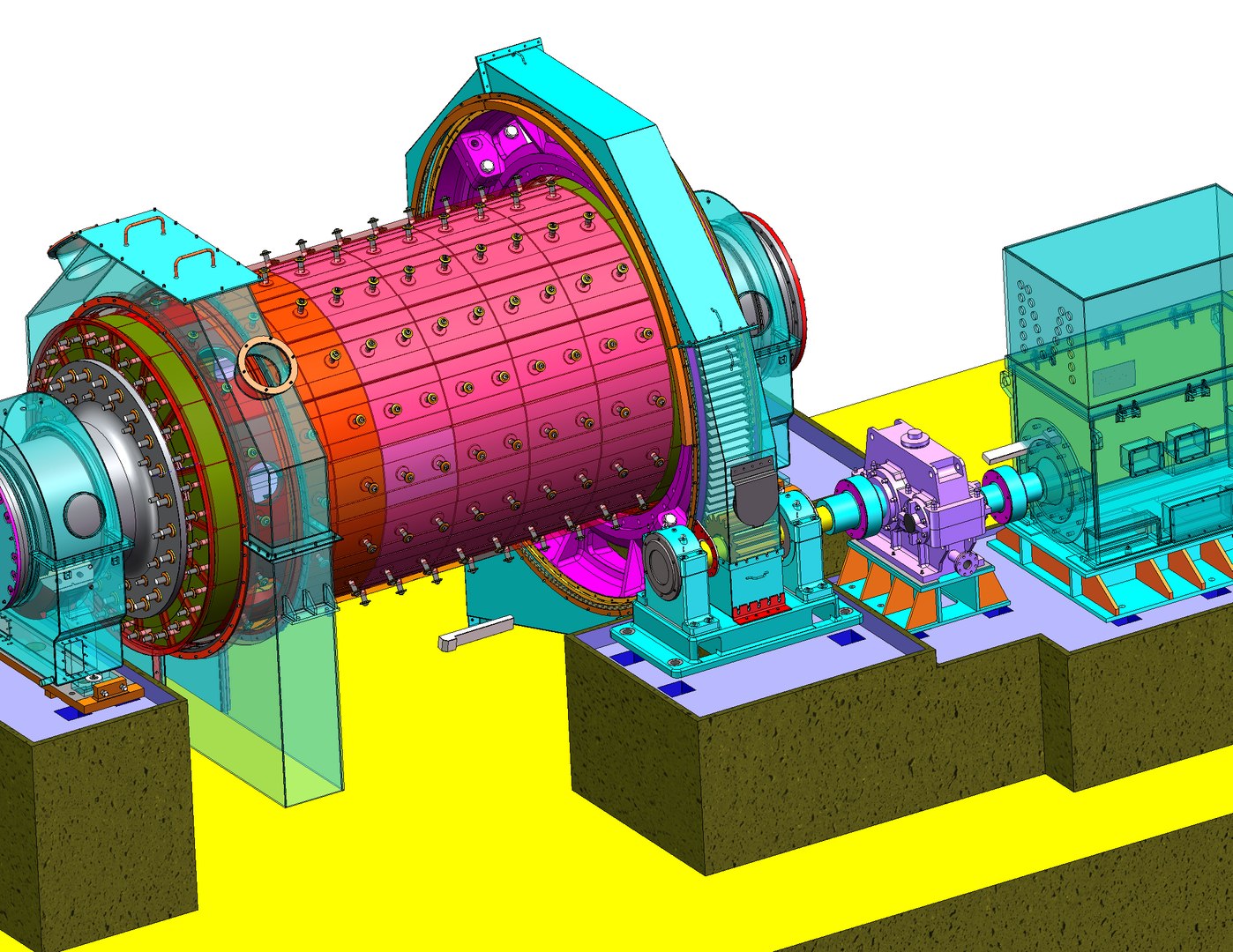 3D industrial Rod mill - TurboSquid 2123094
