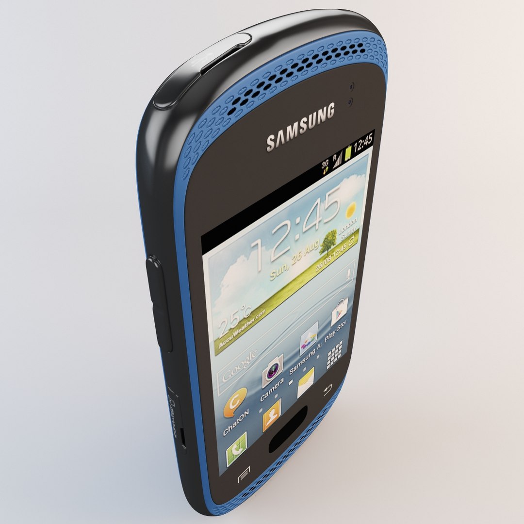 3dsmax Blue Samsung Galaxy Cellphone