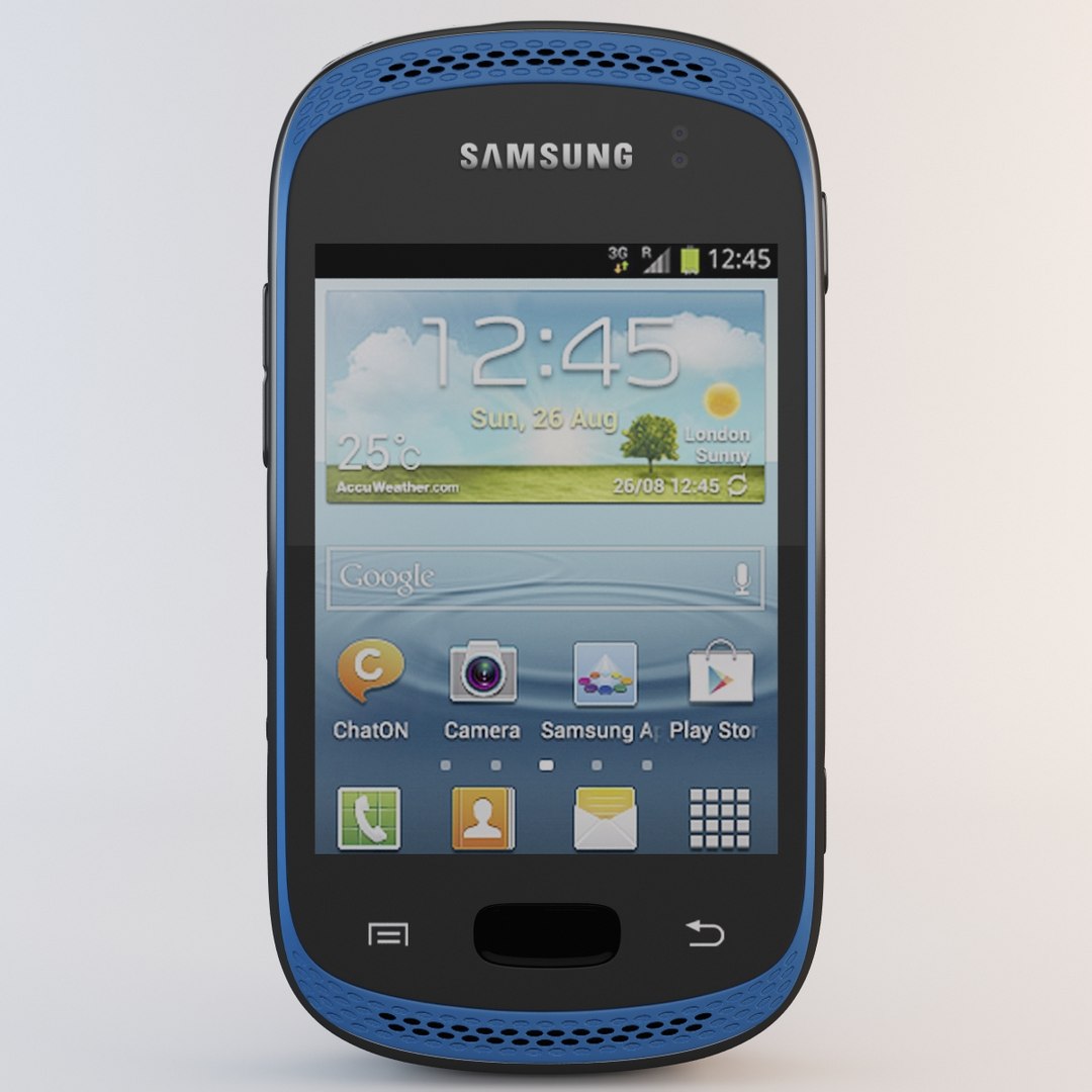 3dsmax Blue Samsung Galaxy Cellphone