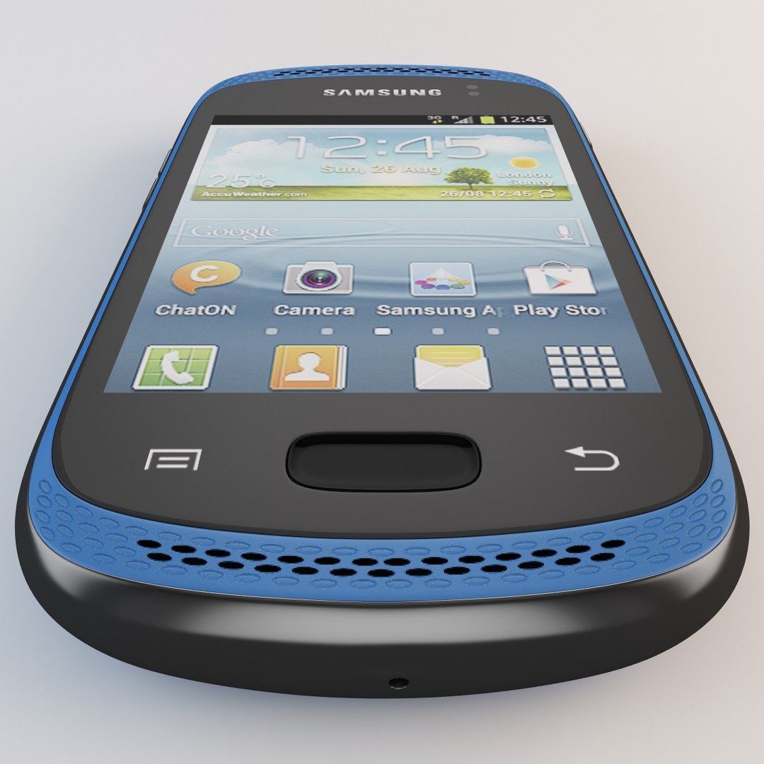 3dsmax Blue Samsung Galaxy Cellphone