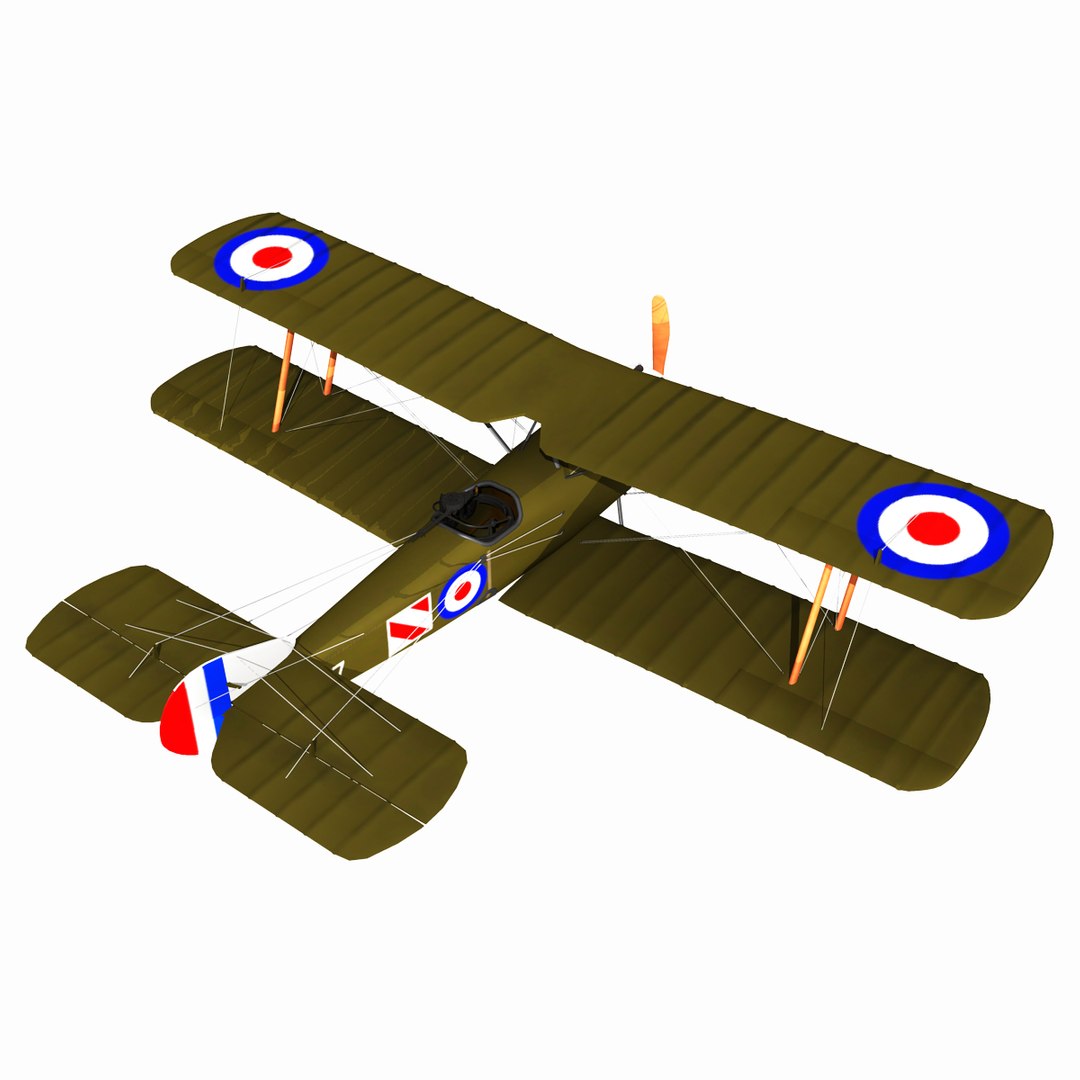 3dsmax Sopwith Strutter Aircraft