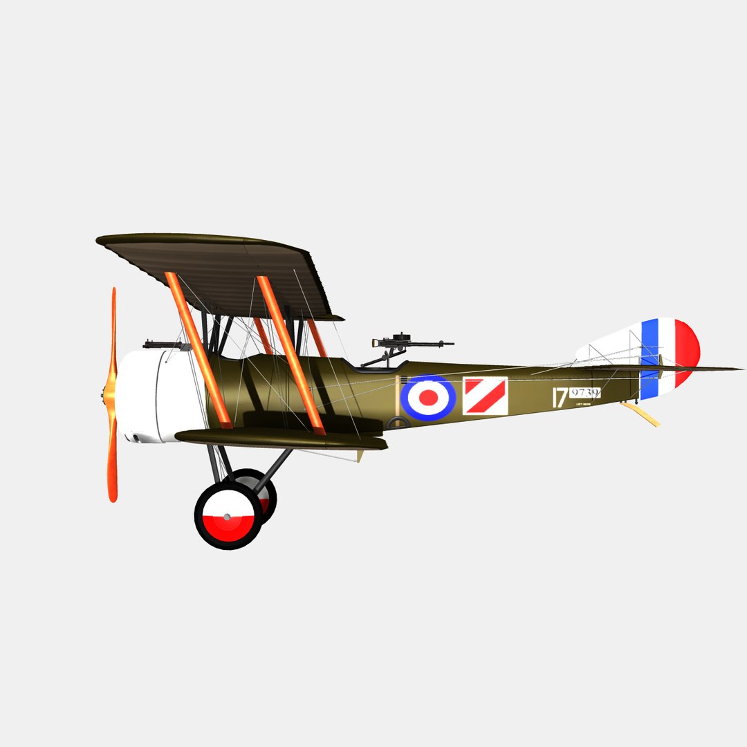 3dsmax Sopwith Strutter Aircraft