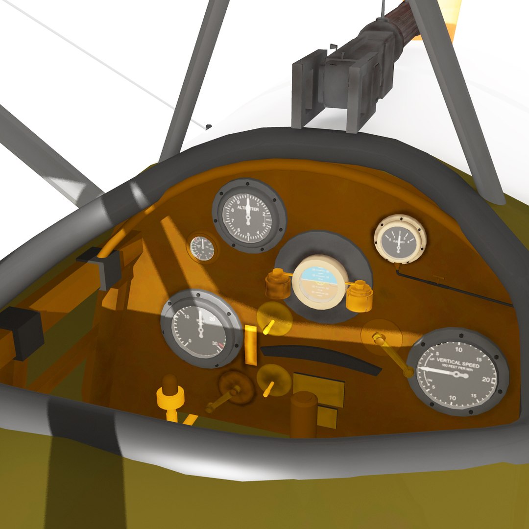 3dsmax Sopwith Strutter Aircraft