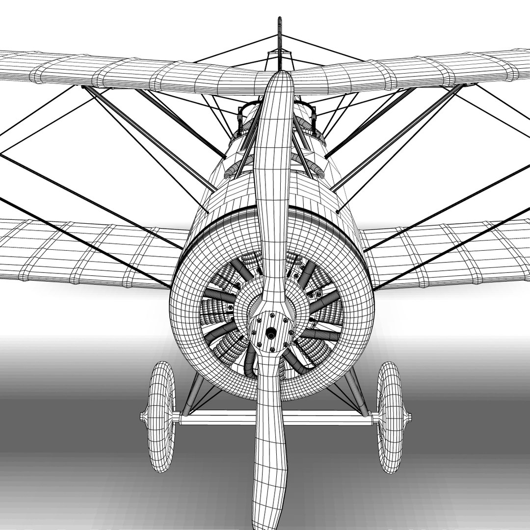 3dsmax Sopwith Strutter Aircraft