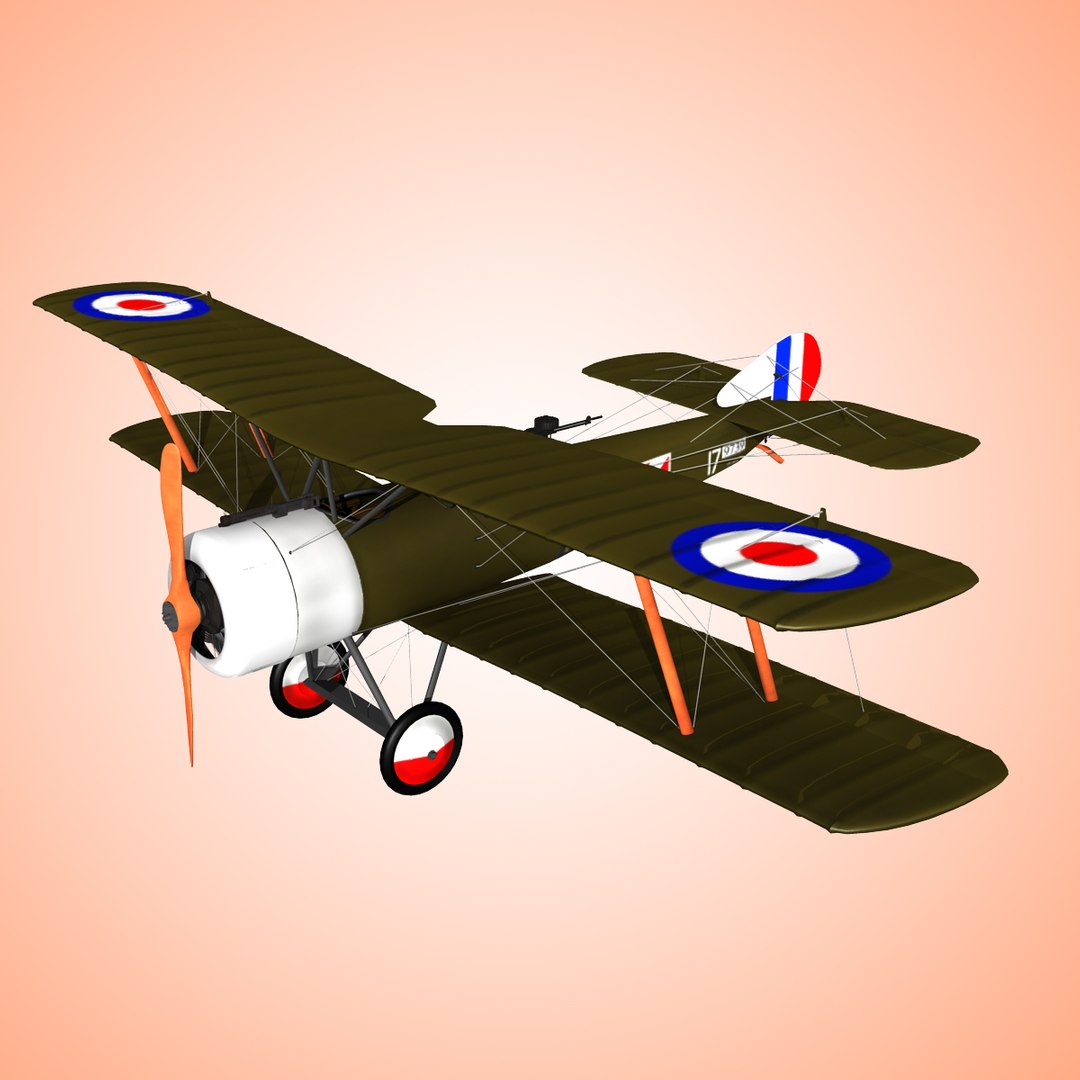 3dsmax Sopwith Strutter Aircraft