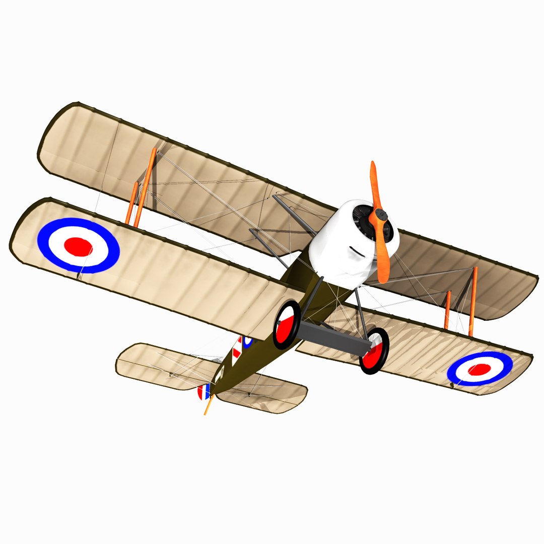 3dsmax Sopwith Strutter Aircraft