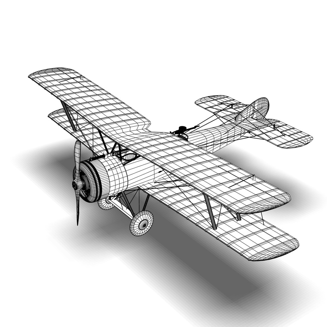 3dsmax Sopwith Strutter Aircraft