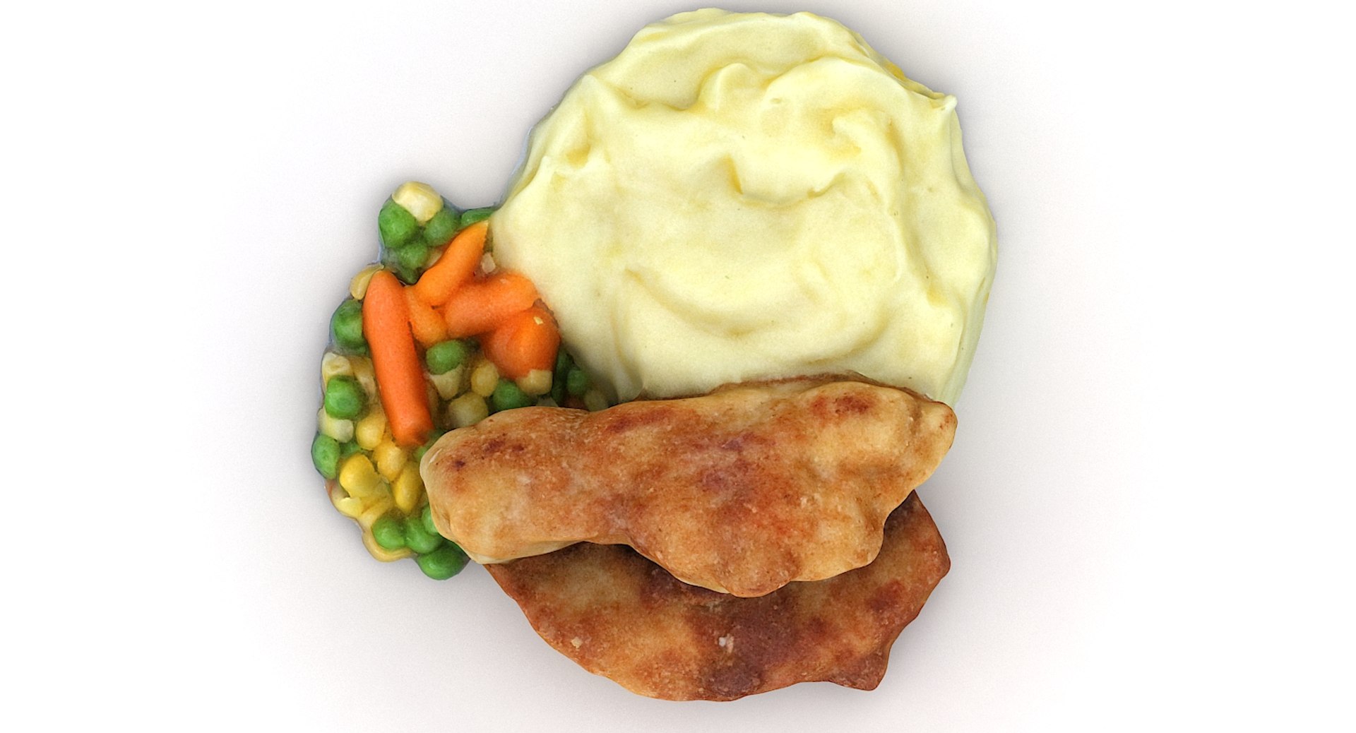 3D Lunch Schnitzel Model - TurboSquid 1339147