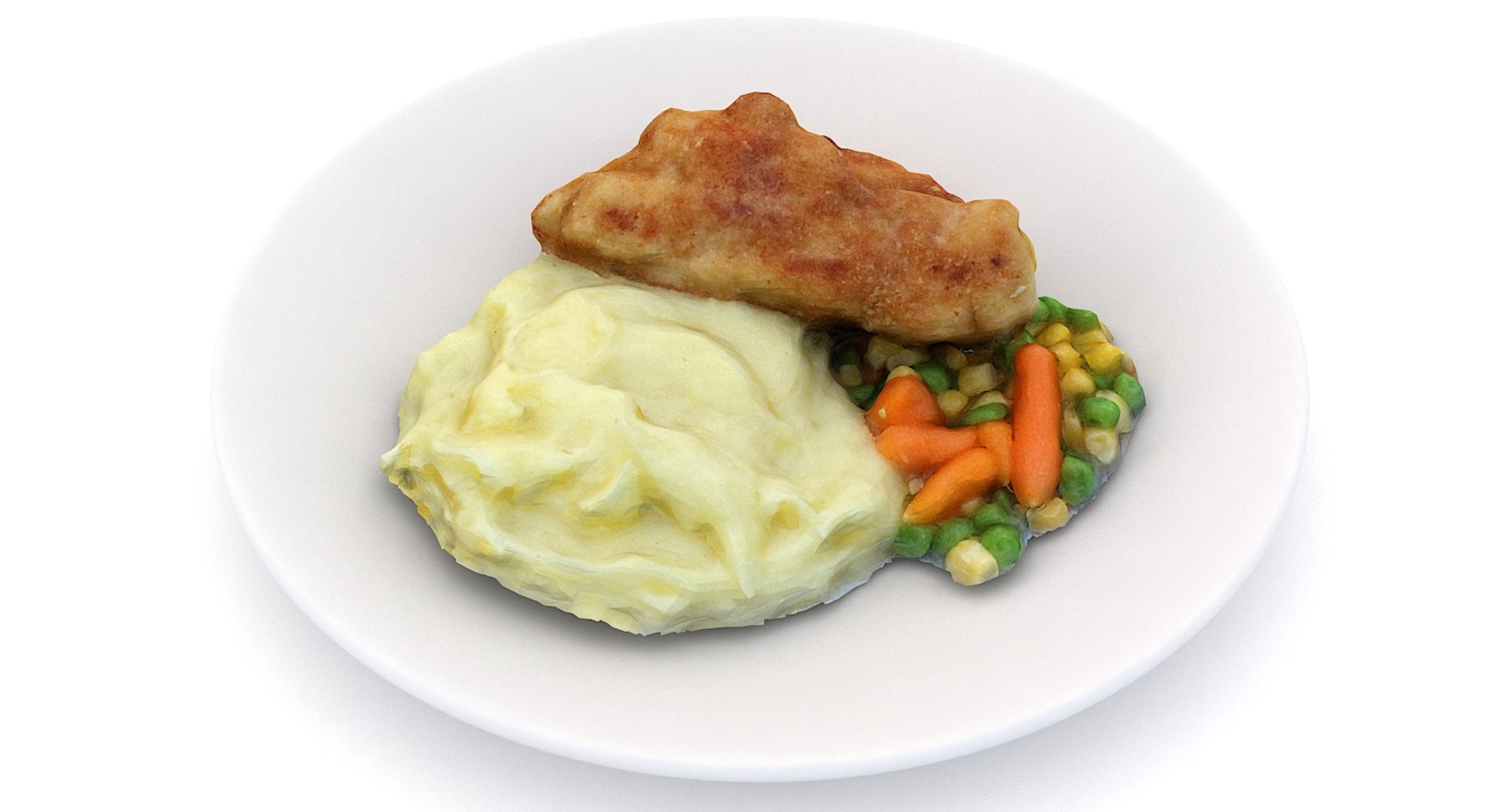 3D Lunch Schnitzel Model - TurboSquid 1339147