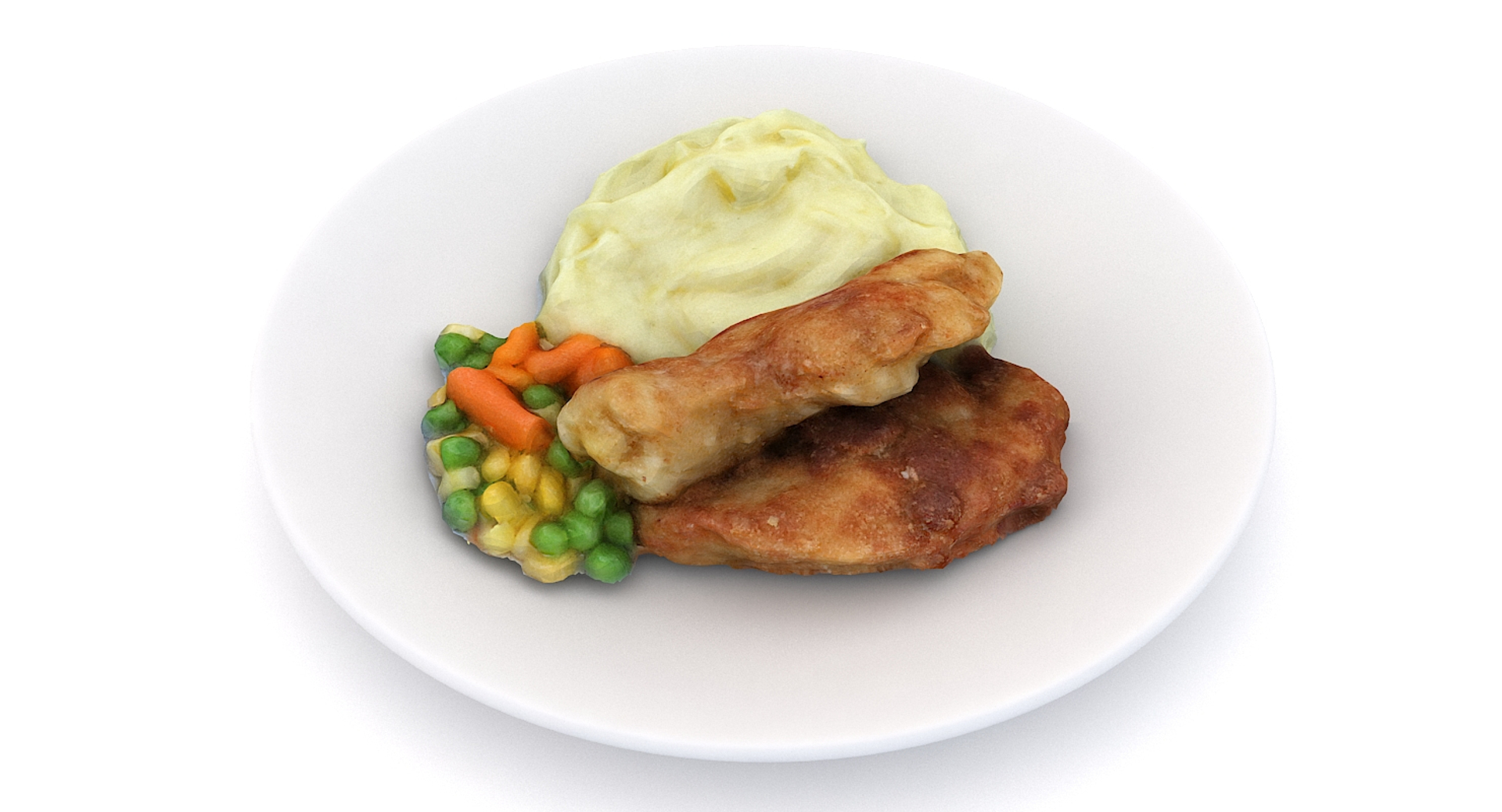 3D Lunch Schnitzel Model - TurboSquid 1339147