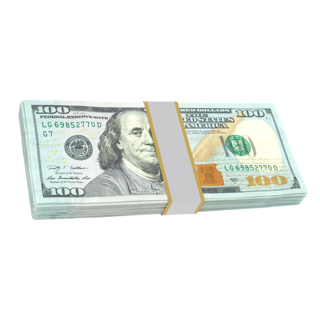 Dollar Bills 100 Dollars Money 3D Model - TurboSquid 2002671