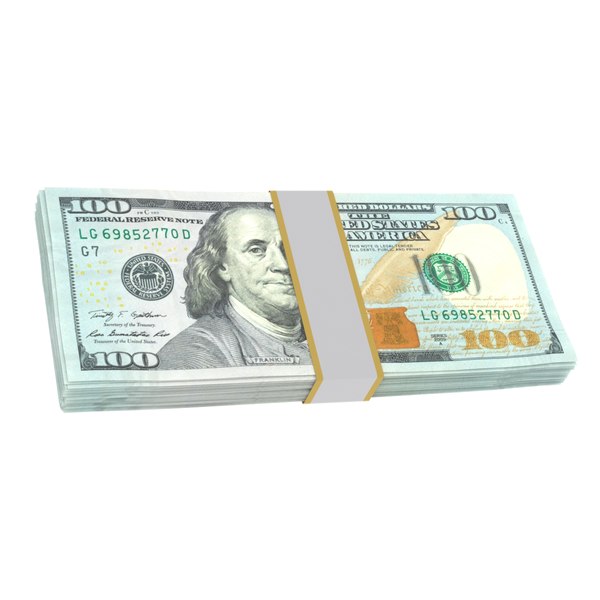 Dollar Bills 100 Dollars Money 3D model - TurboSquid 2002671