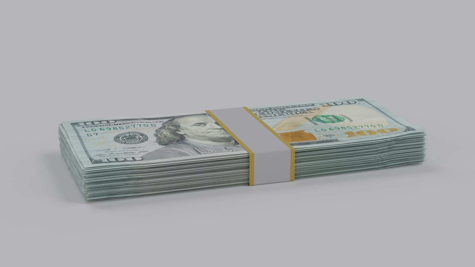Dollar Bills 100 Dollars Money 3D Model - TurboSquid 2002671