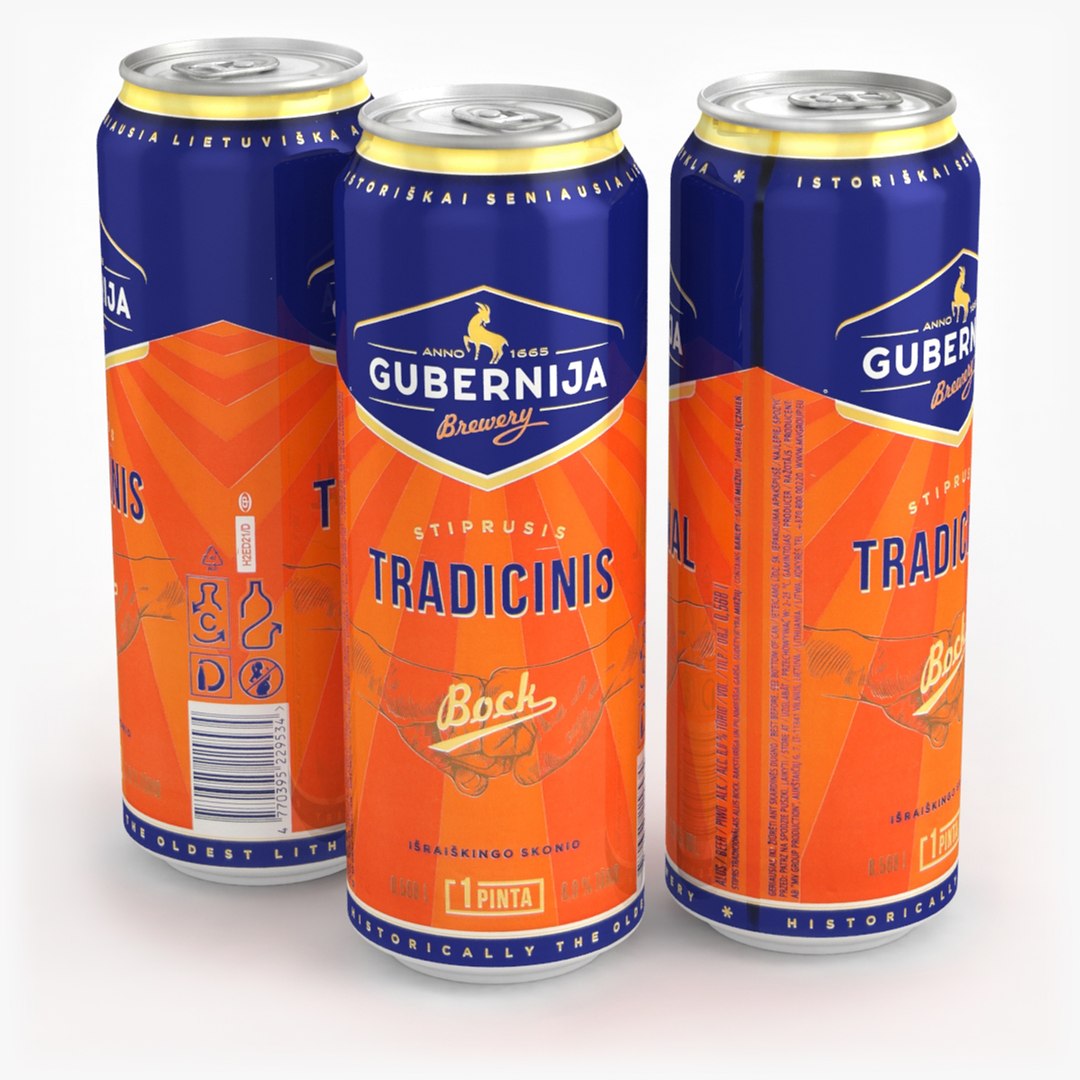 3D Beer Can Gubernija Strong Traditional Bock Pint 568ml 2023 ...