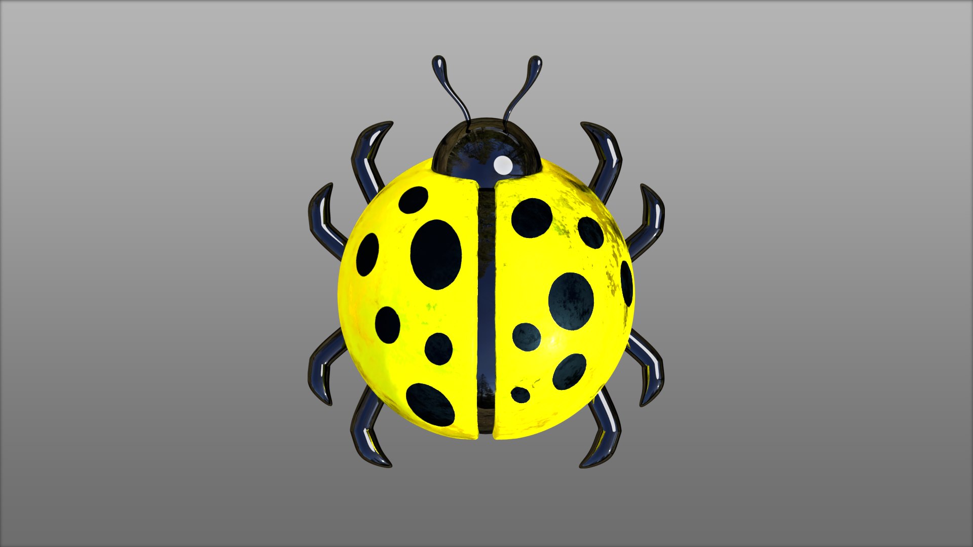 Yellow Lady Bugs 3D - TurboSquid 1943262