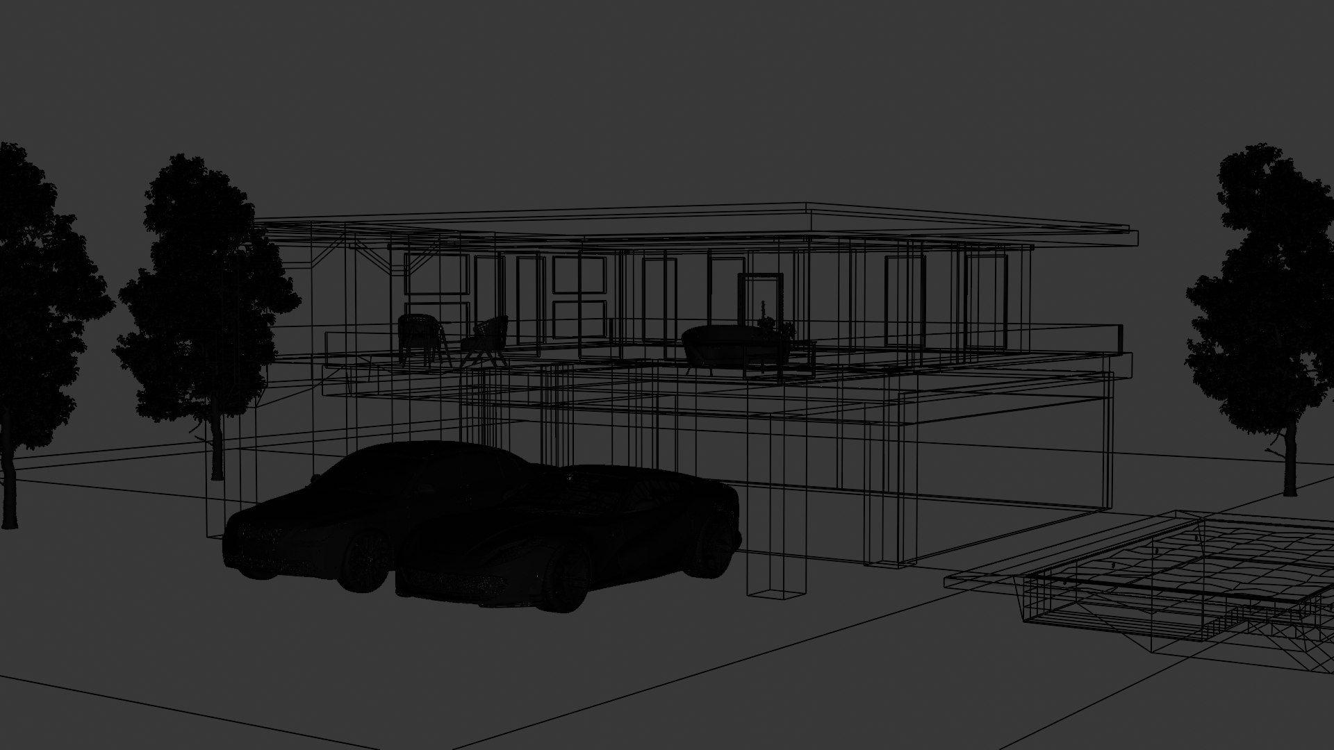 Simple Modern Villa EXTERIOR 3D Model - TurboSquid 2230122