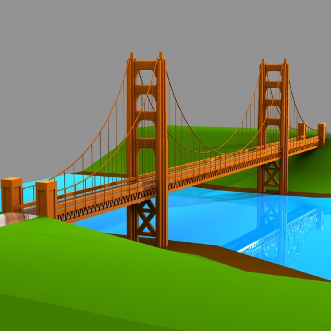 Car Bridge 3d Model