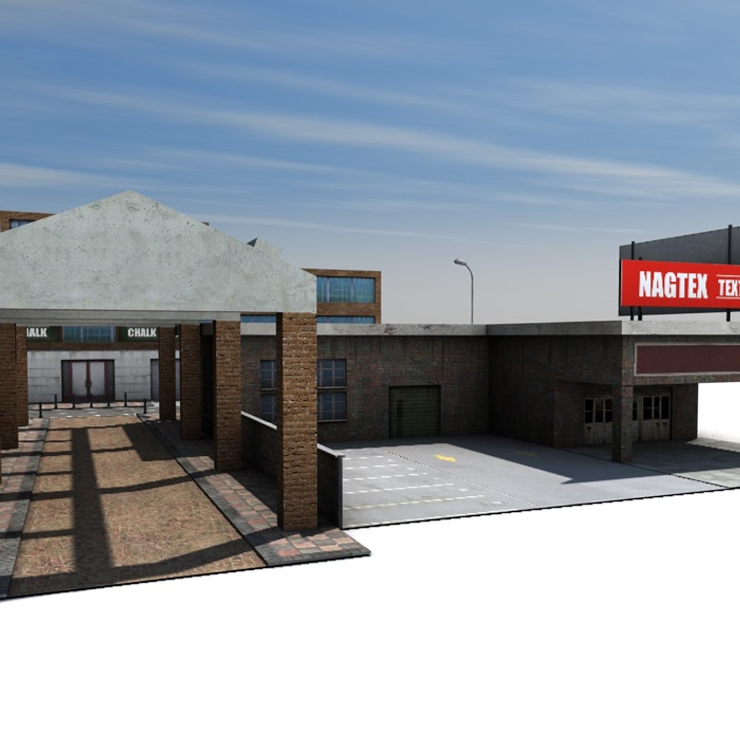 Small Factory Scene 3d Model