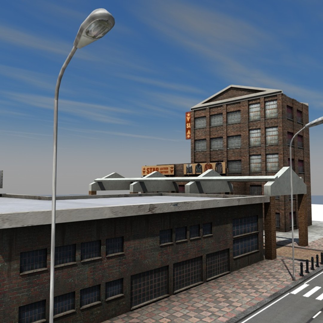 Small Factory Scene 3d Model