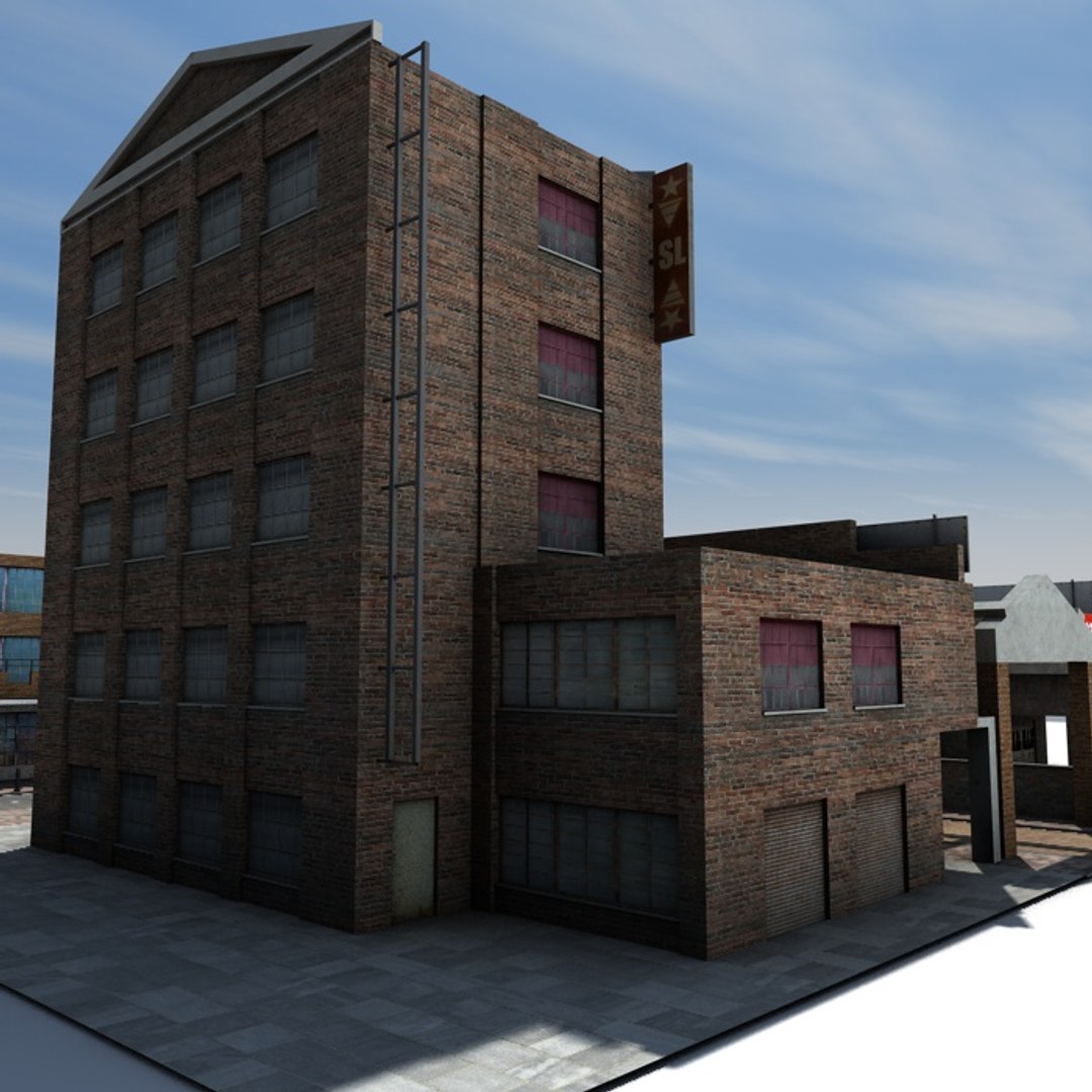Small Factory Scene 3d Model