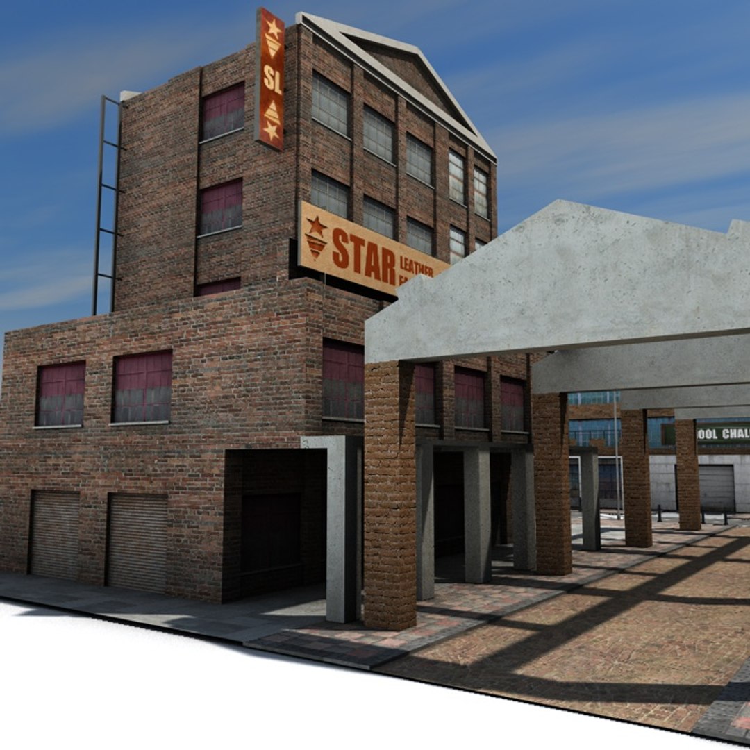 Small Factory Scene 3d Model