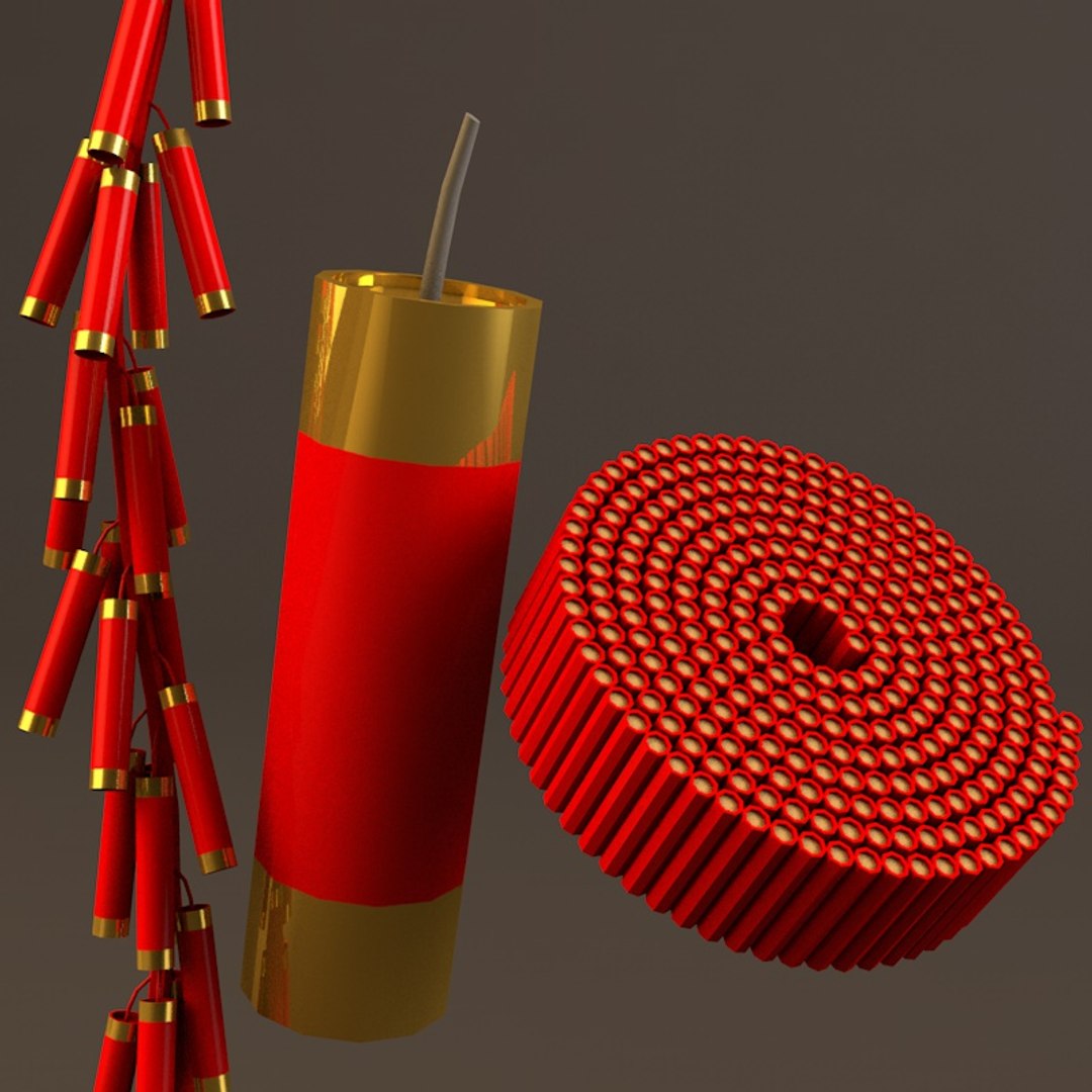 3D Chinese Firecrackers - TurboSquid 1835607