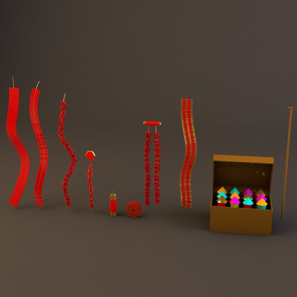 3d model rocket firecracker