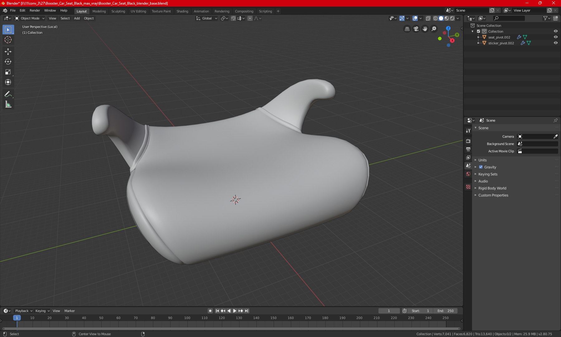 Portable Car Booster Seat Blue 3D Model - TurboSquid 2147285