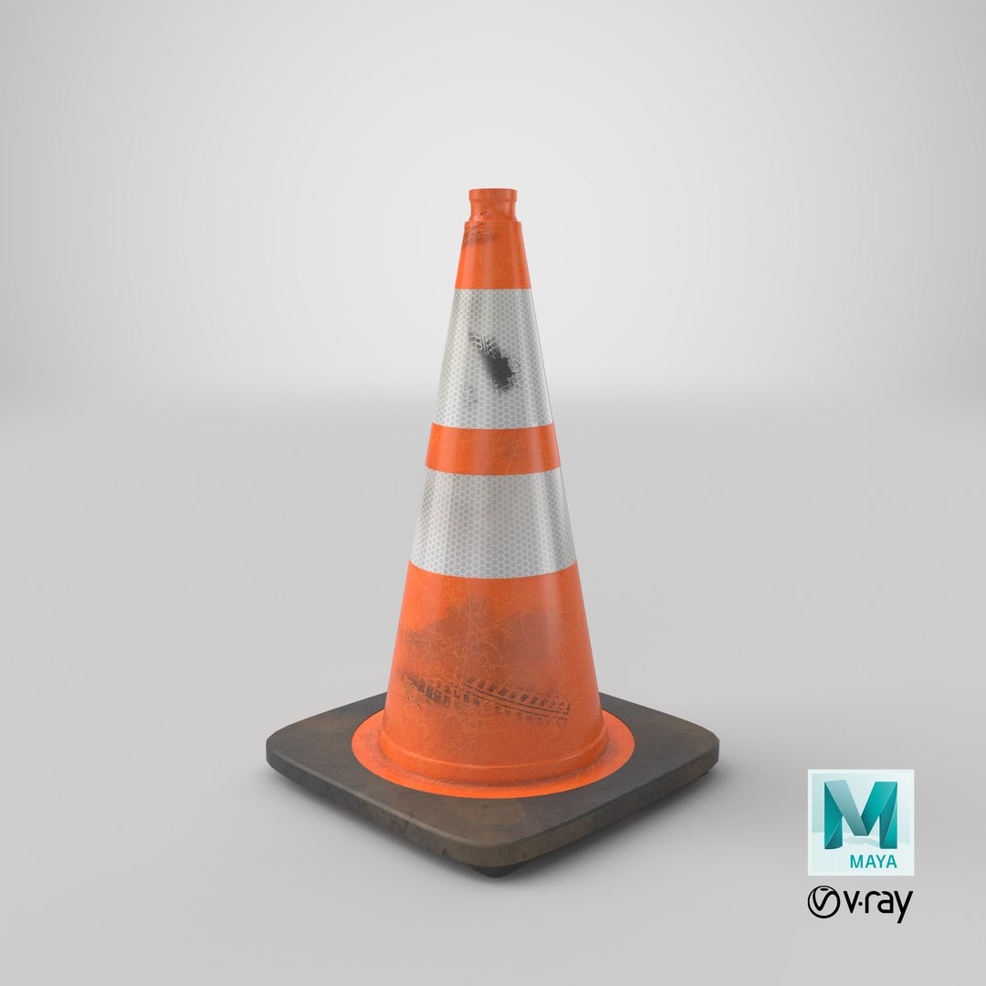 Traffic Cone 02 3D Model - TurboSquid 2045542