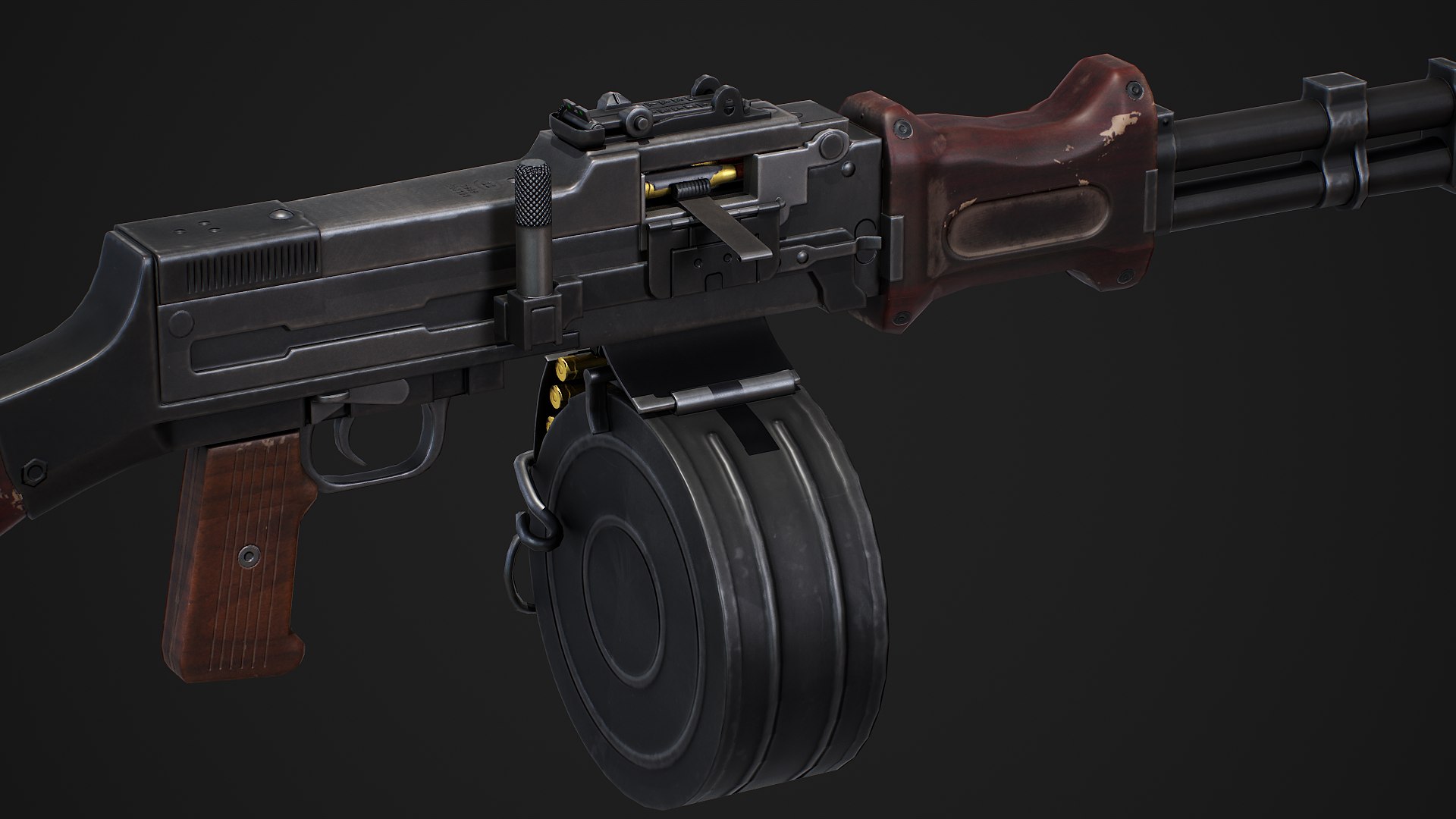 3D RPD Machine Gun - LowPoly Mobile Ready - TurboSquid 2070955