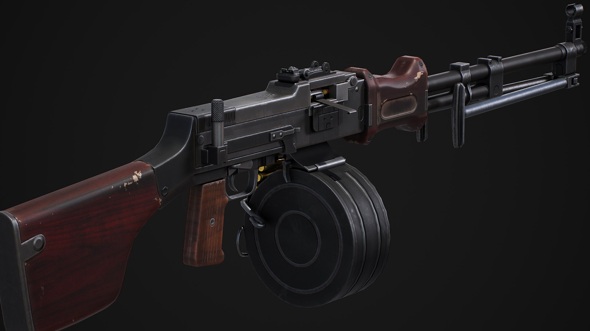 3D RPD Machine Gun - LowPoly Mobile Ready - TurboSquid 2070955