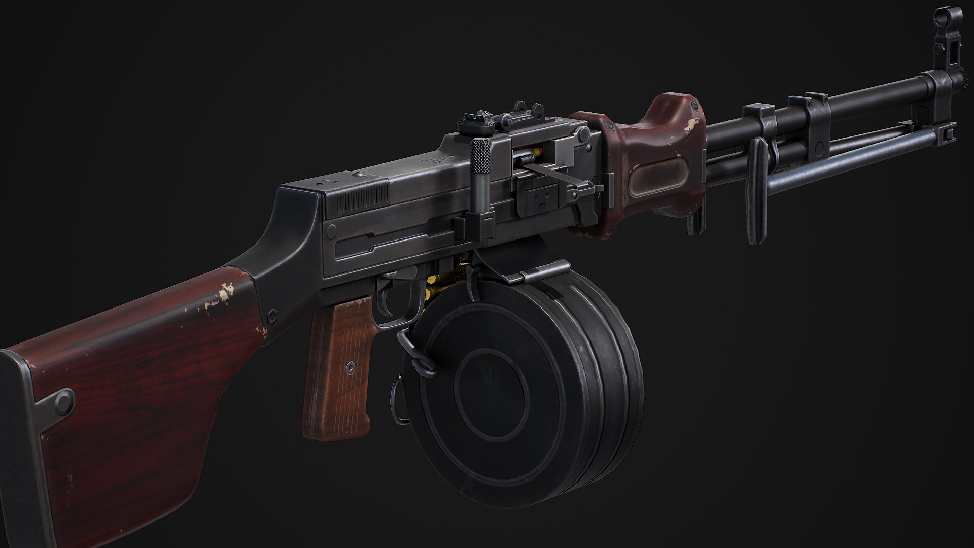 3D RPD Machine Gun - LowPoly Mobile Ready - TurboSquid 2070955