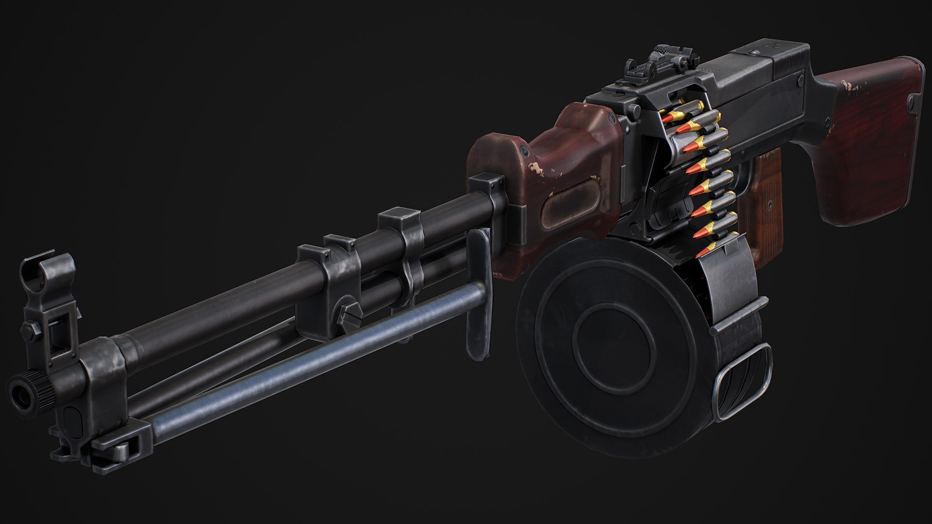 3D RPD Machine Gun - LowPoly Mobile Ready - TurboSquid 2070955