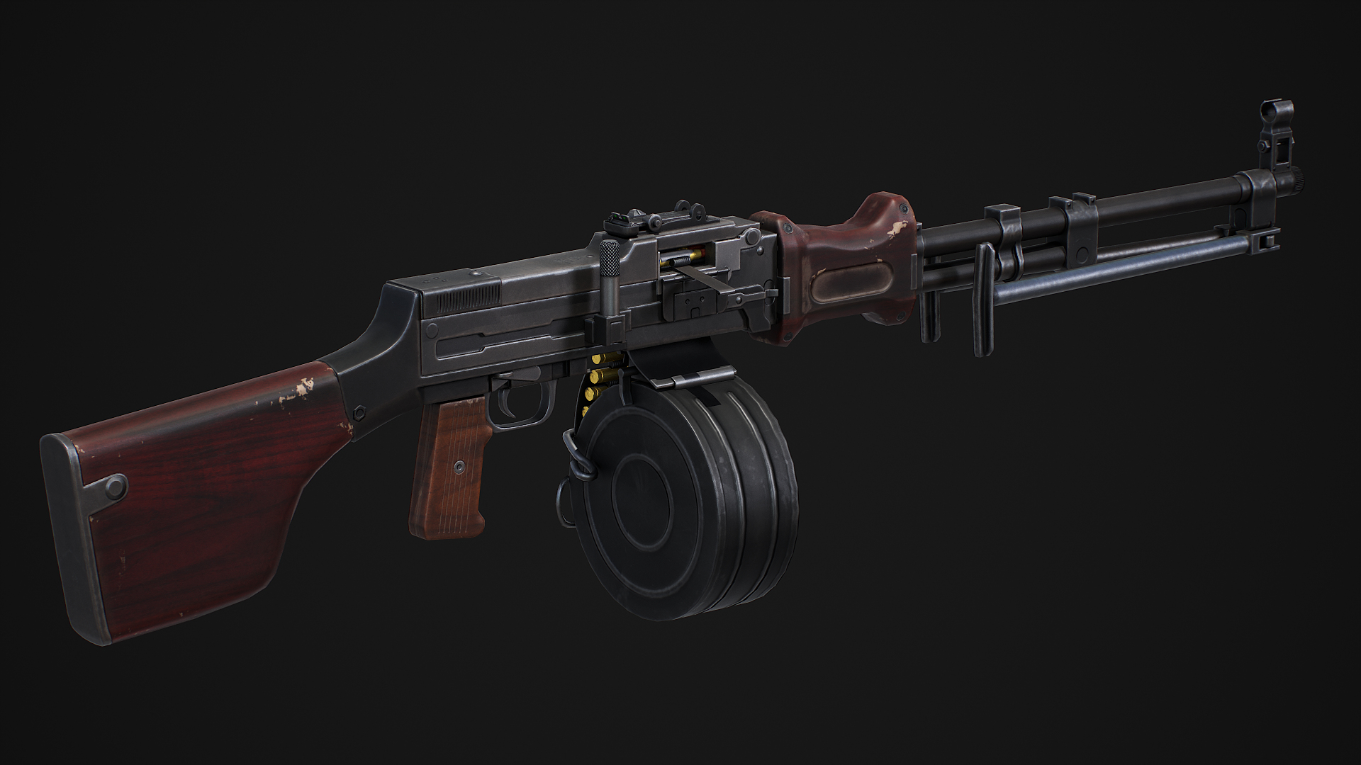 3D RPD Machine Gun - LowPoly Mobile Ready - TurboSquid 2070955