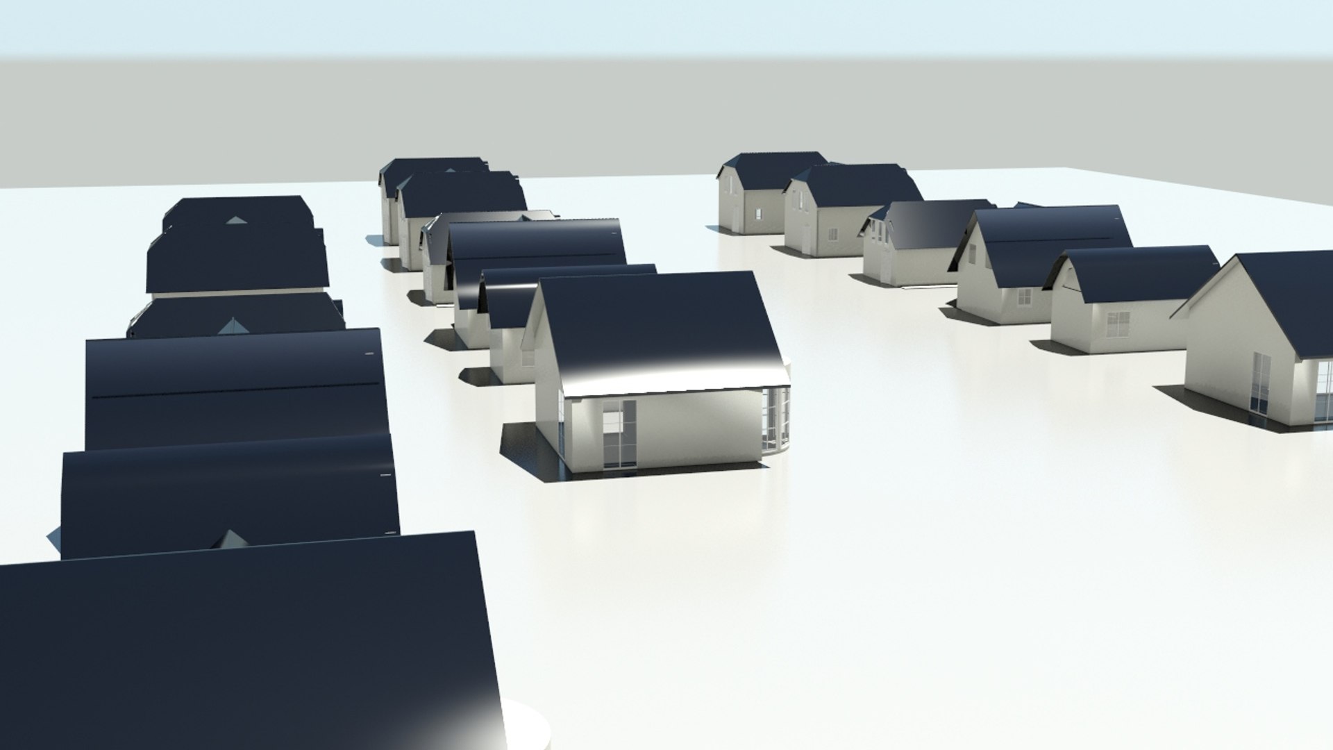 3d Model Of Houses Development