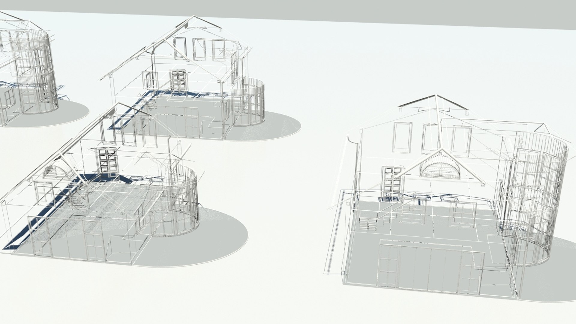 3d Model Of Houses Development