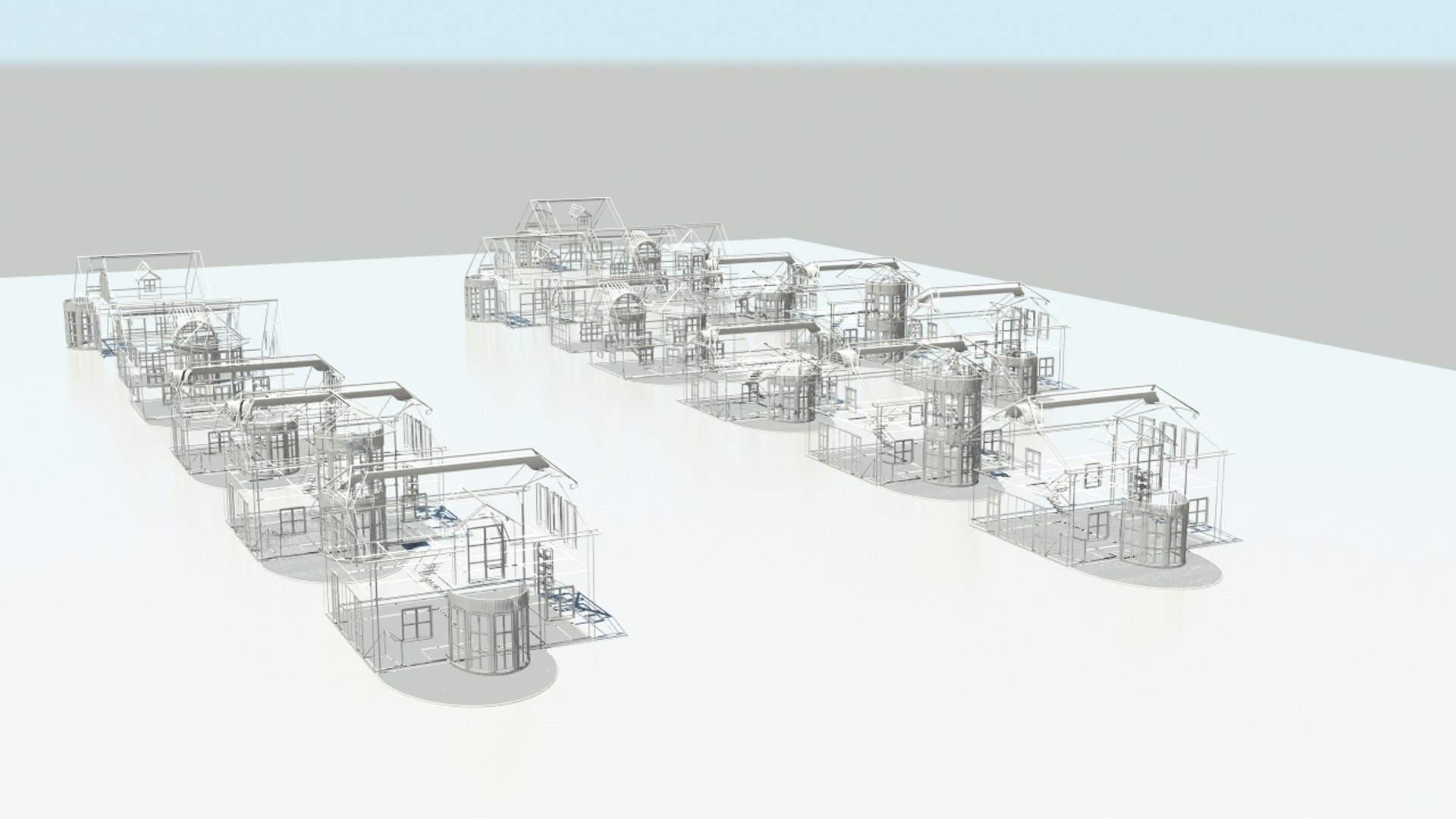 3d Model Of Houses Development