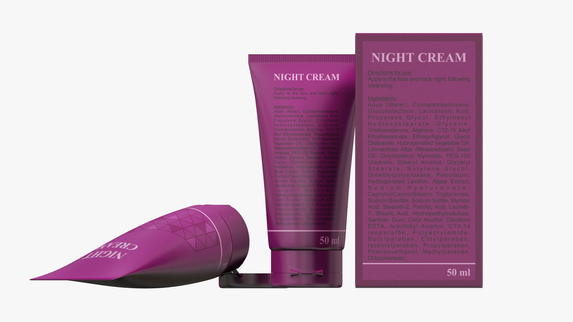 Night Cream 50ml Box Model - TurboSquid 1553974