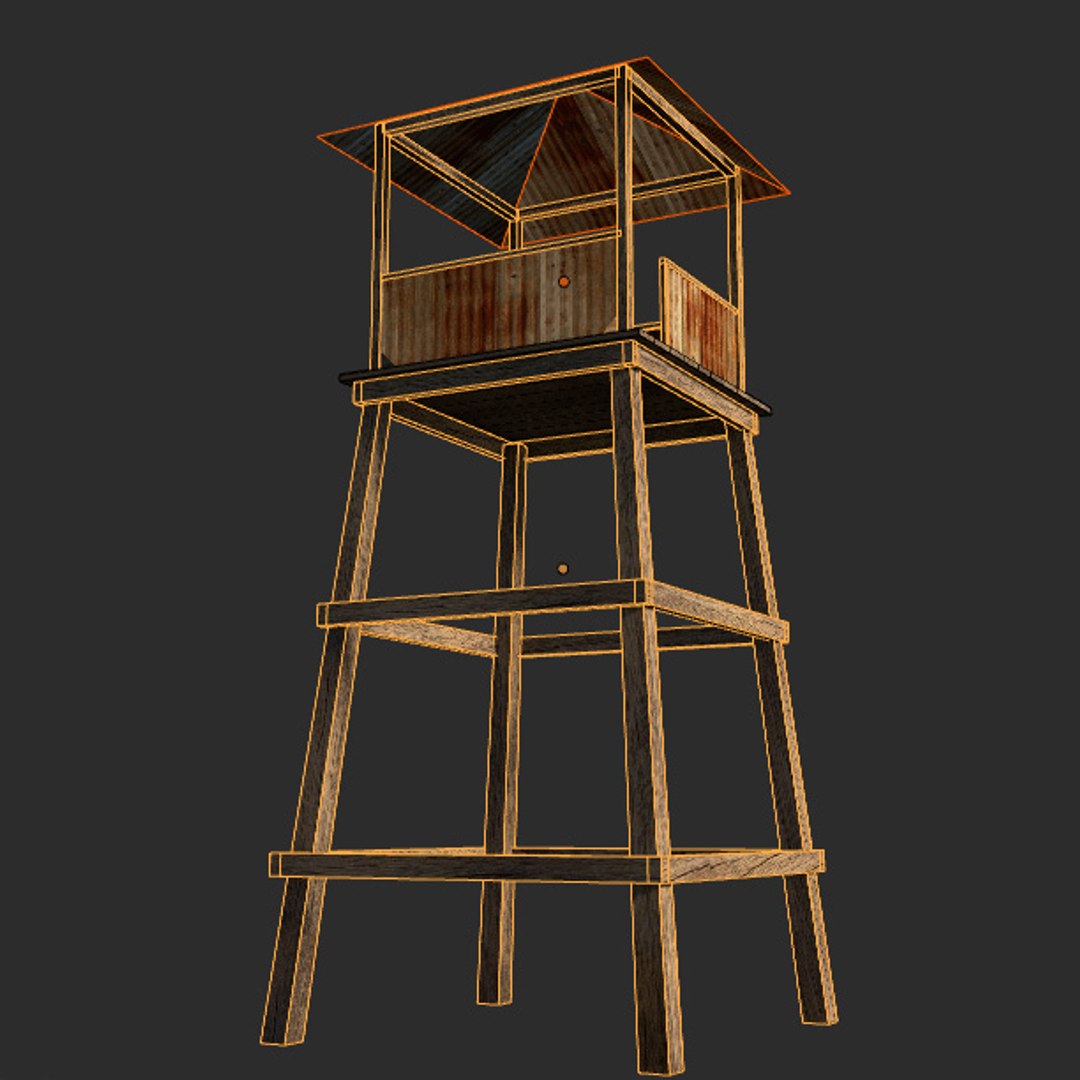 Obj Watchtower Outpost Wooden