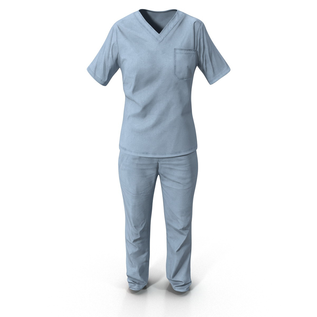 3d Nurse Uniform 2 Model
