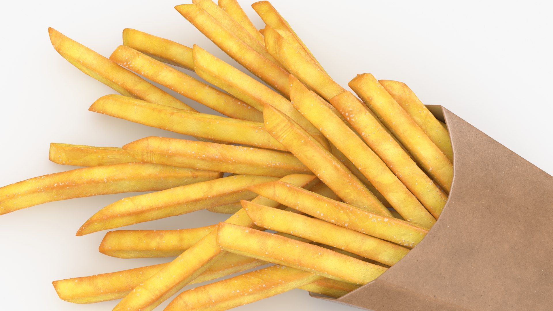 French Fries Falling From Box Model - TurboSquid 2148254