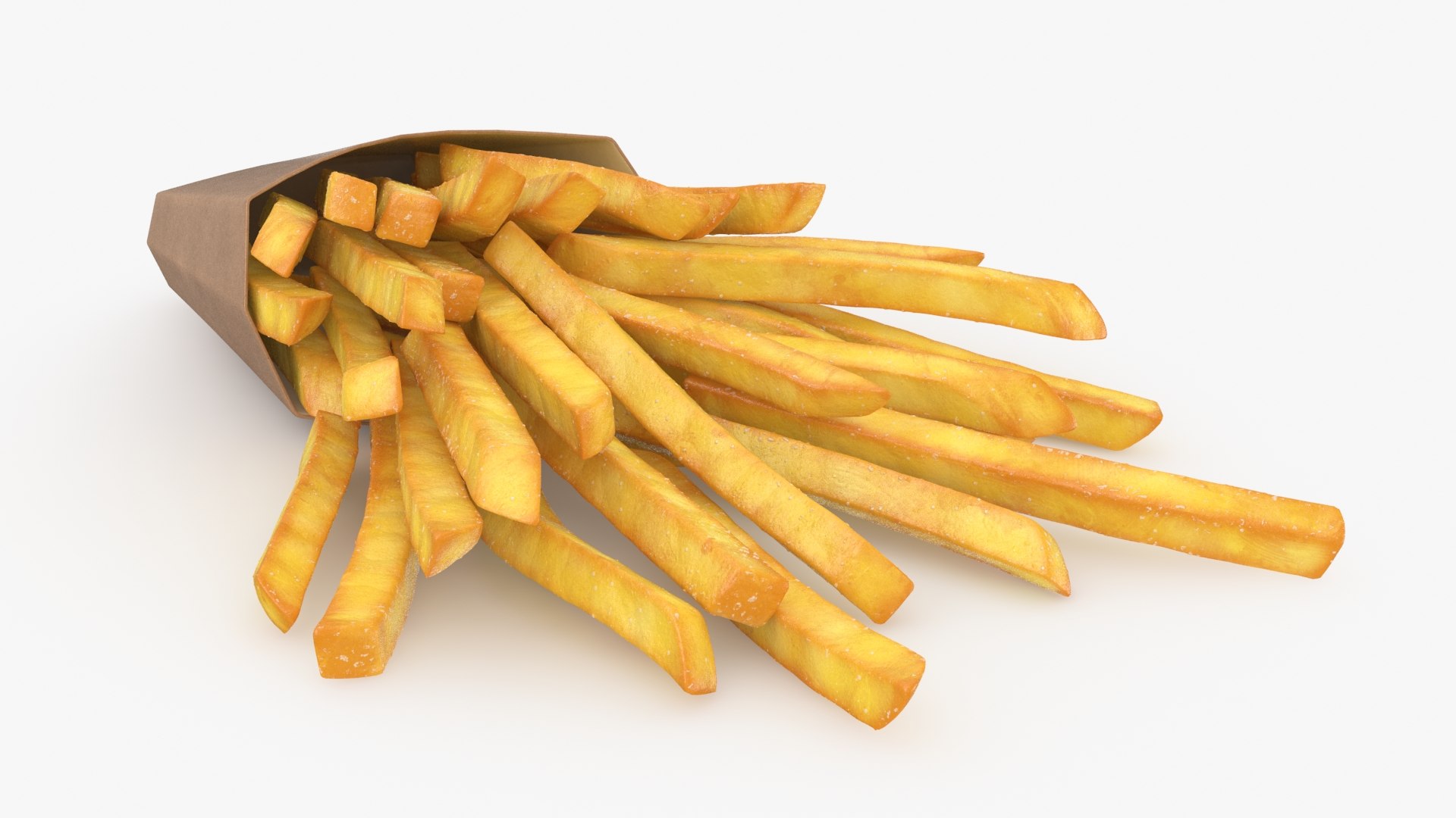 French Fries Falling From Box Model - TurboSquid 2148254