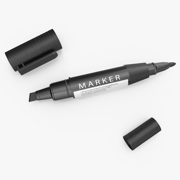 Double-Ended Marker Black Open model - TurboSquid 1950840