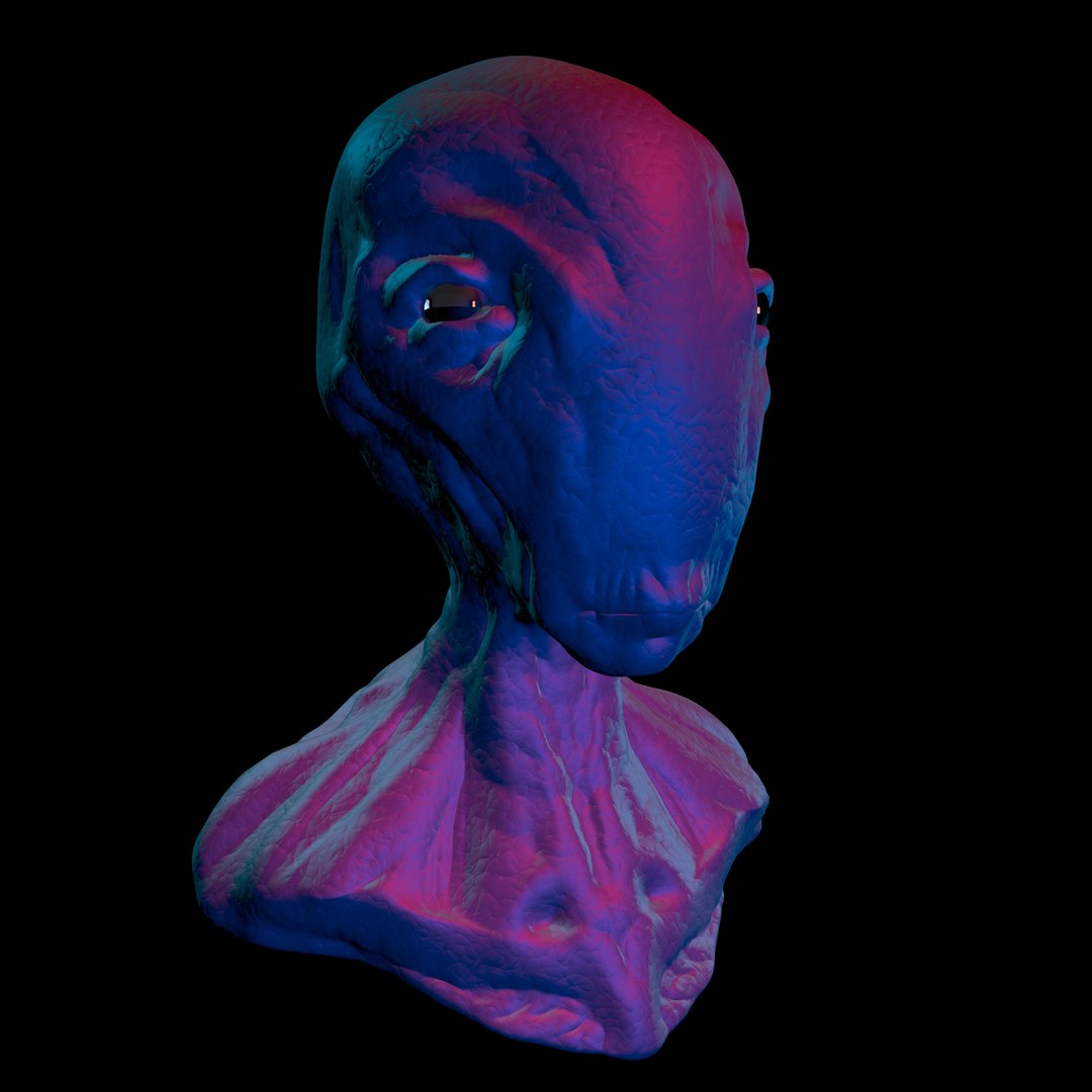 3D Alien Head - TurboSquid 1792018