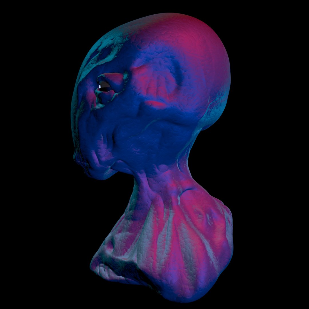 3D Alien Head - TurboSquid 1792018