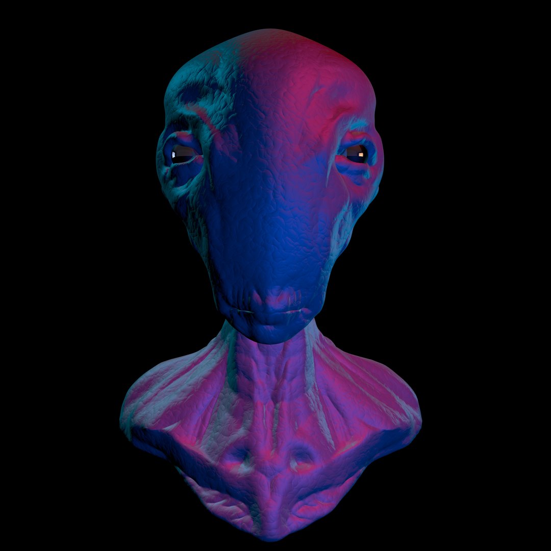 3D Alien Head - TurboSquid 1792018