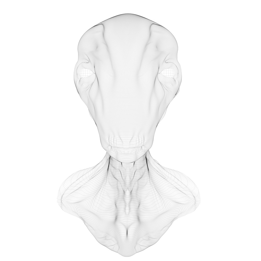 3D Alien Head - TurboSquid 1792018